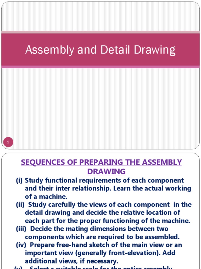 Assembly and Detail Drawing | PDF