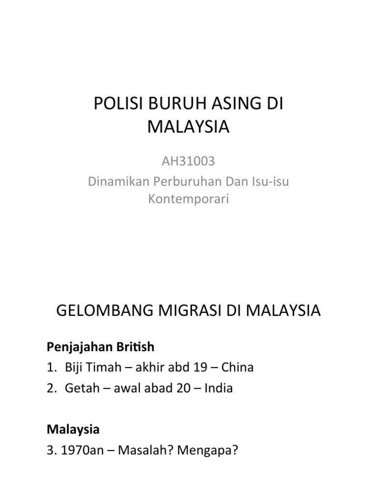 Buruh Asing | PDF