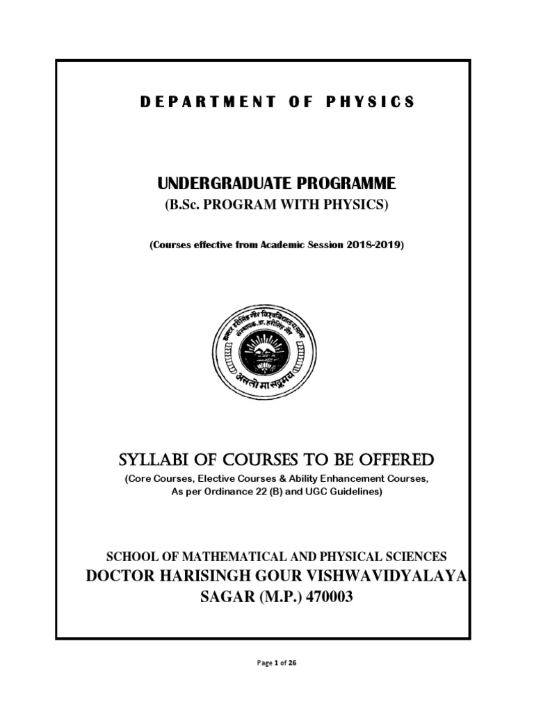 Physics Syllabus | PDF | Diffraction | Interferometry