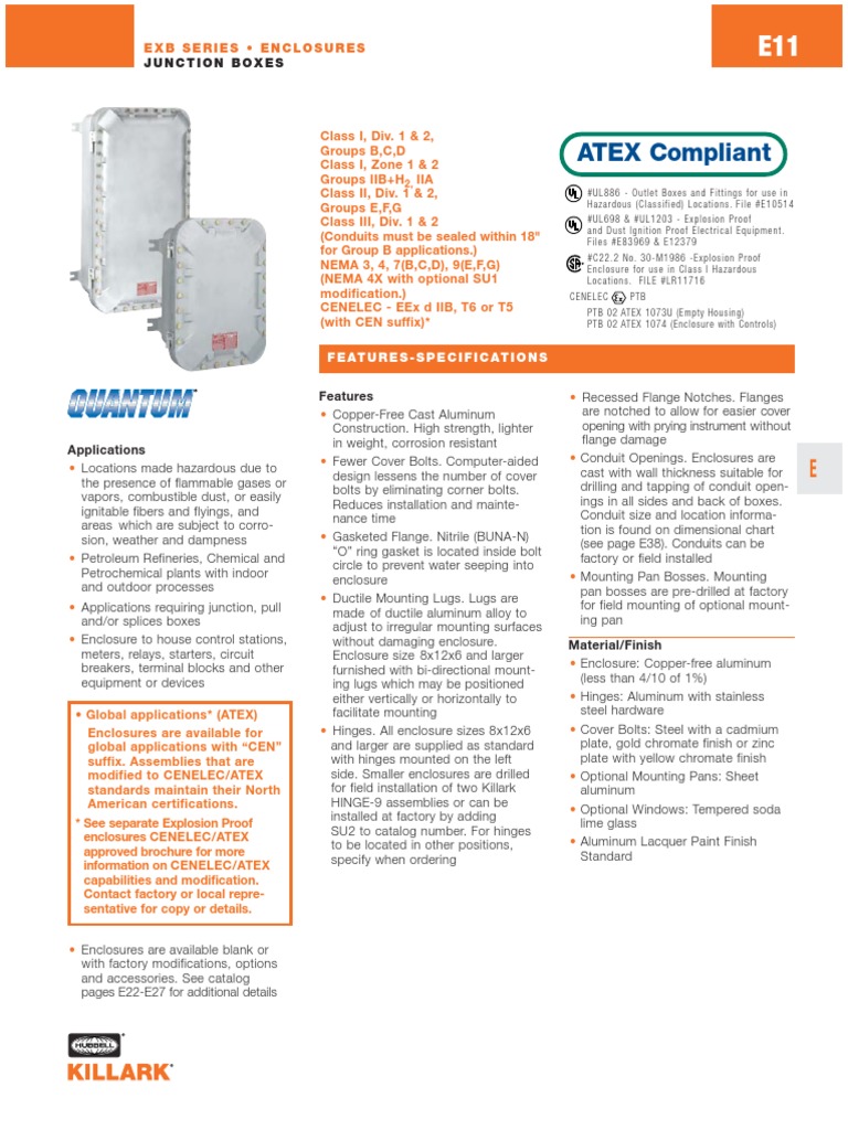 Exp - Atex Junction Box Killark | PDF | Components | Electricity
