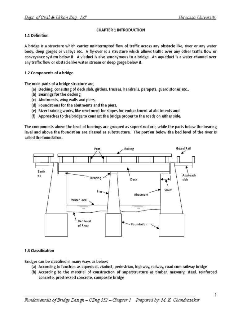 Fundamentals of Bridge Design: Components, Classification, Site ...