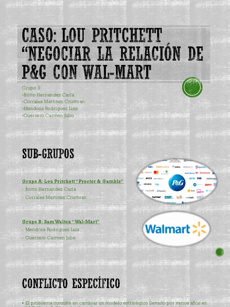 Grupo 3 - Caso Lou Pritchett | PDF | Walmart | Procter & Gamble