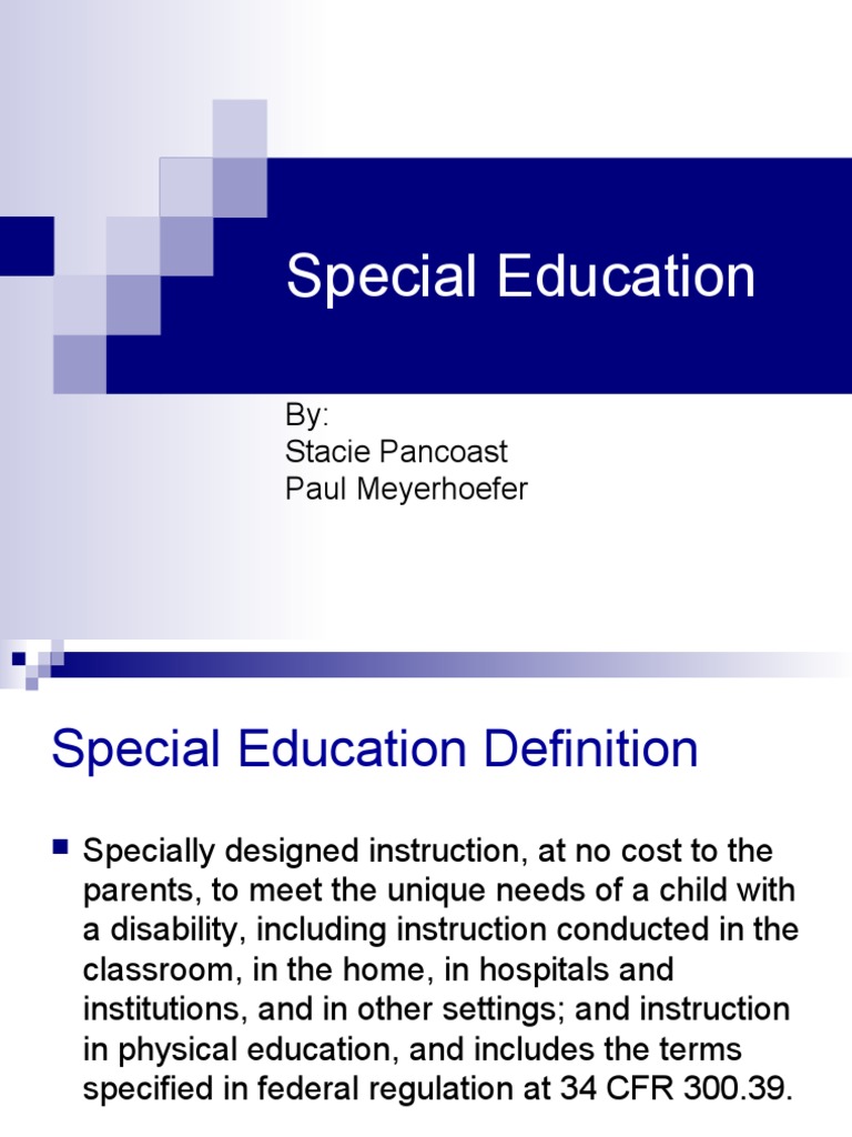 Special Education Guide | PDF | Special Education | Learning Methods