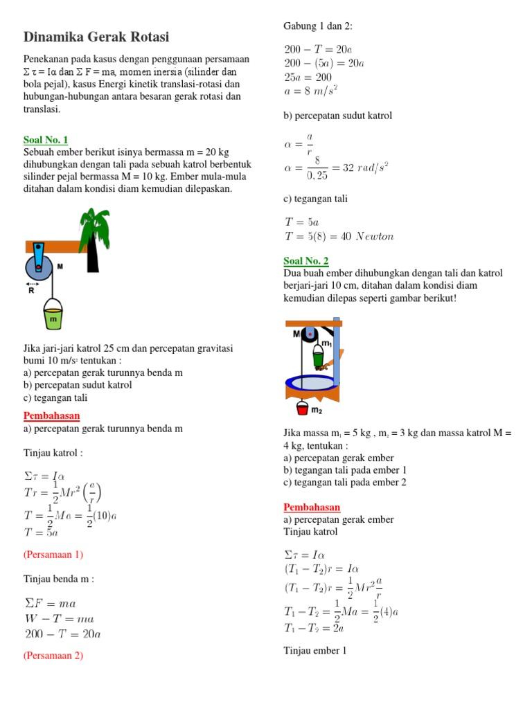 Dinamika Gerak Rotasi | PDF
