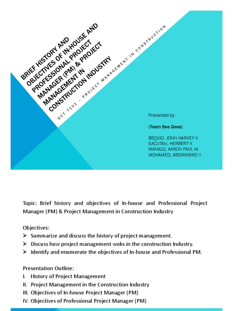 History of Project Management in Construction | PDF | Project ...