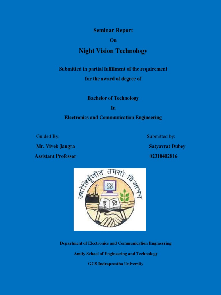Night Vision Technology | PDF | Technology & Engineering