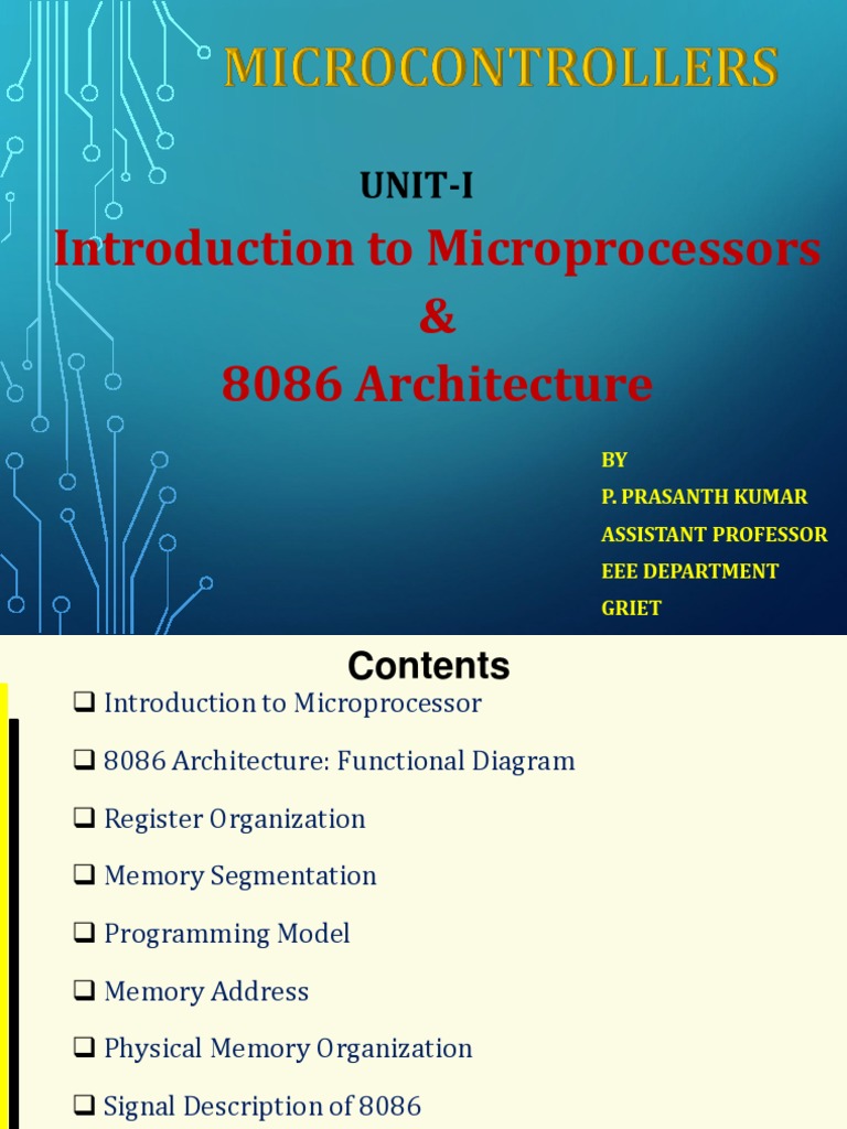 8086 Microprocessor | PDF | Central Processing Unit | Pointer (Computer Programming)