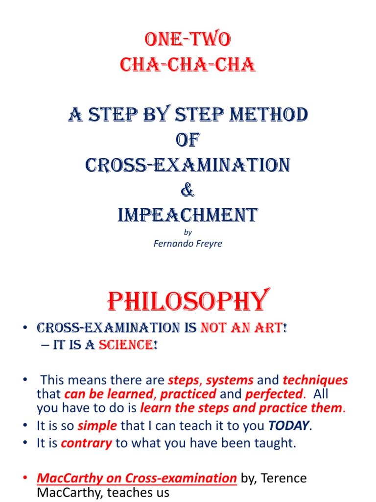 Cross-Examination Techniques Explained | PDF | Witness | Witness ...