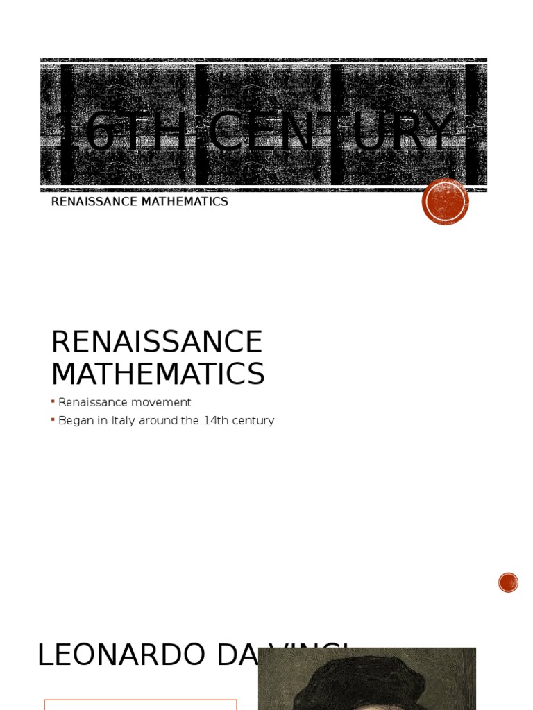 16Th Century: Renaissance Mathematics | PDF