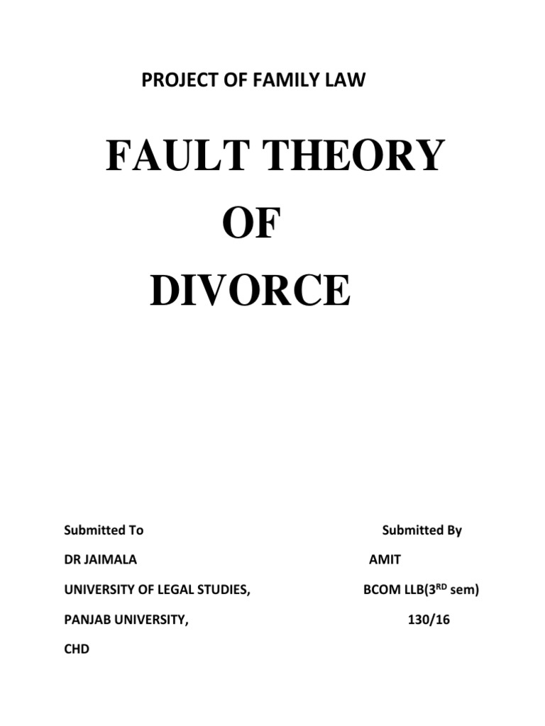 Project of Family Law (Divorce) | PDF | Divorce | Marriage