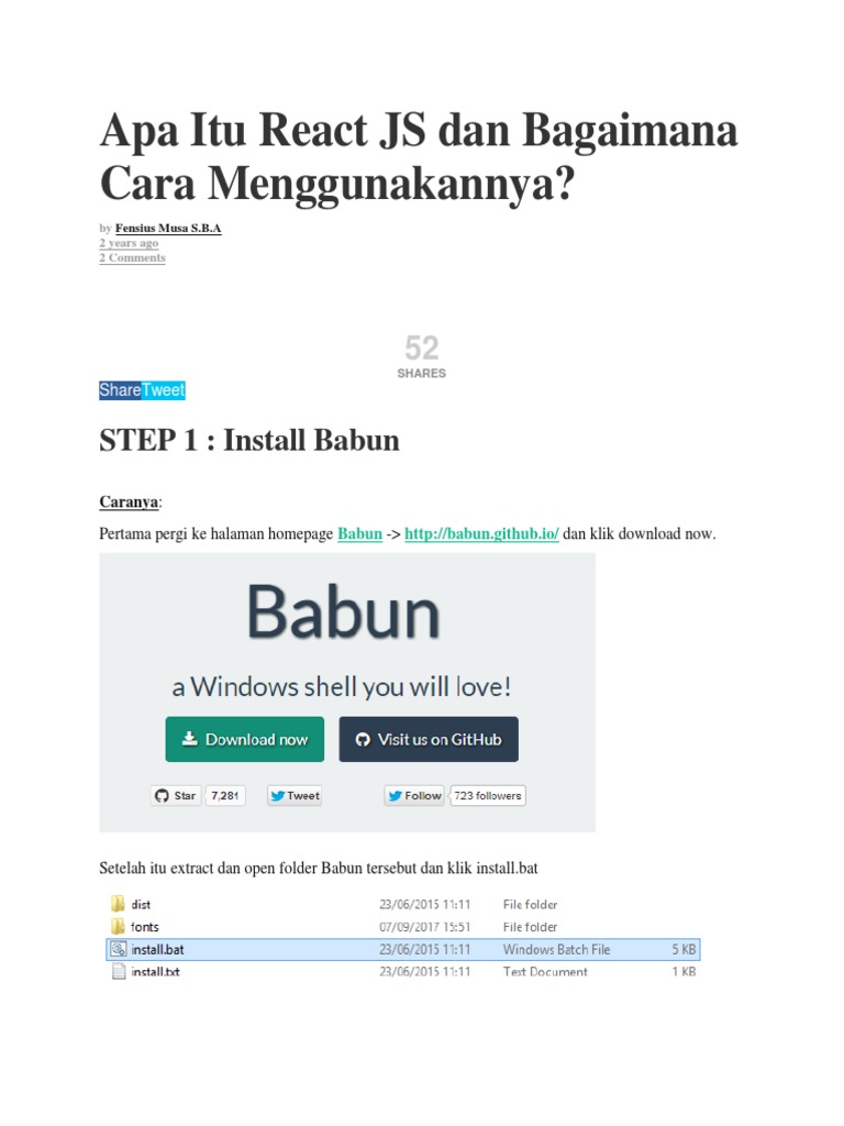 Apa Itu React JS Dan Bagaimana Cara Menggunakannya | PDF