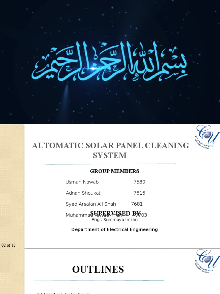 Automatic Solar Panel Cleaning System | PDF | Photovoltaics | Dust