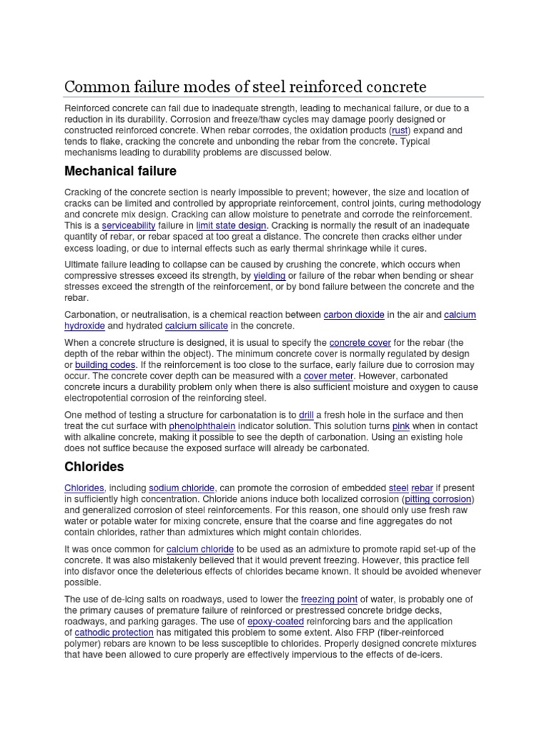 Common Failure Modes of Steel Reinforced Concrete | PDF | Reinforced ...