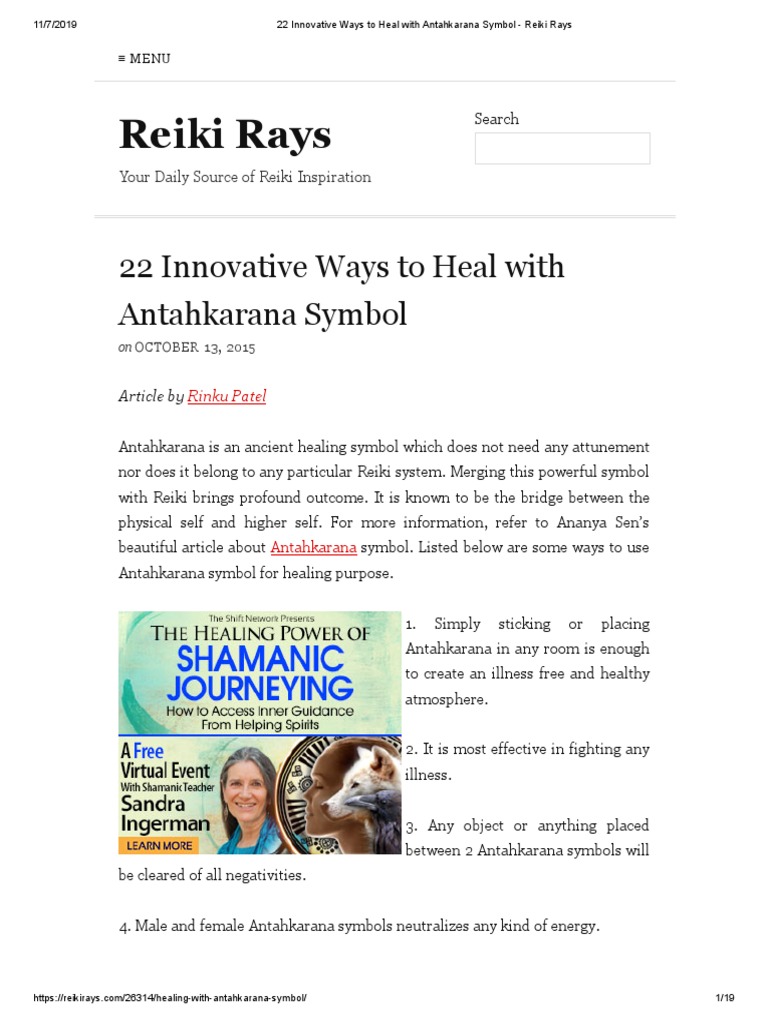 Anthakarana Reiki | PDF | Wellness | Religion & Spirituality