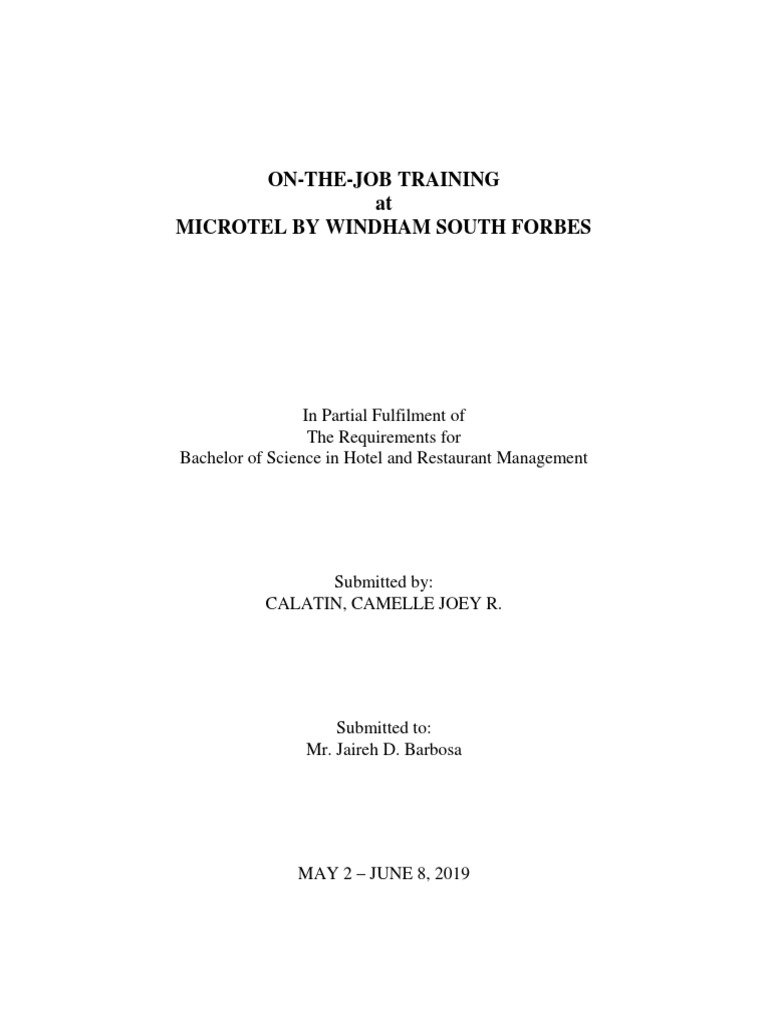 Documentation Front Page House Keeping Pdf