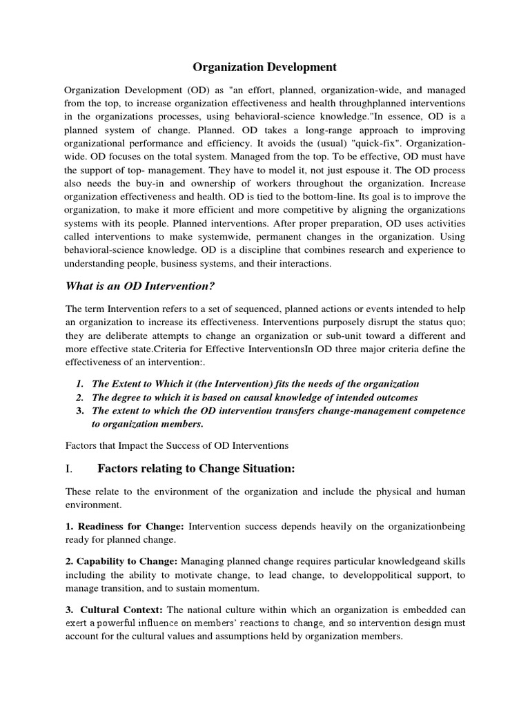 Organization Development | Download Free PDF | Organization Development ...
