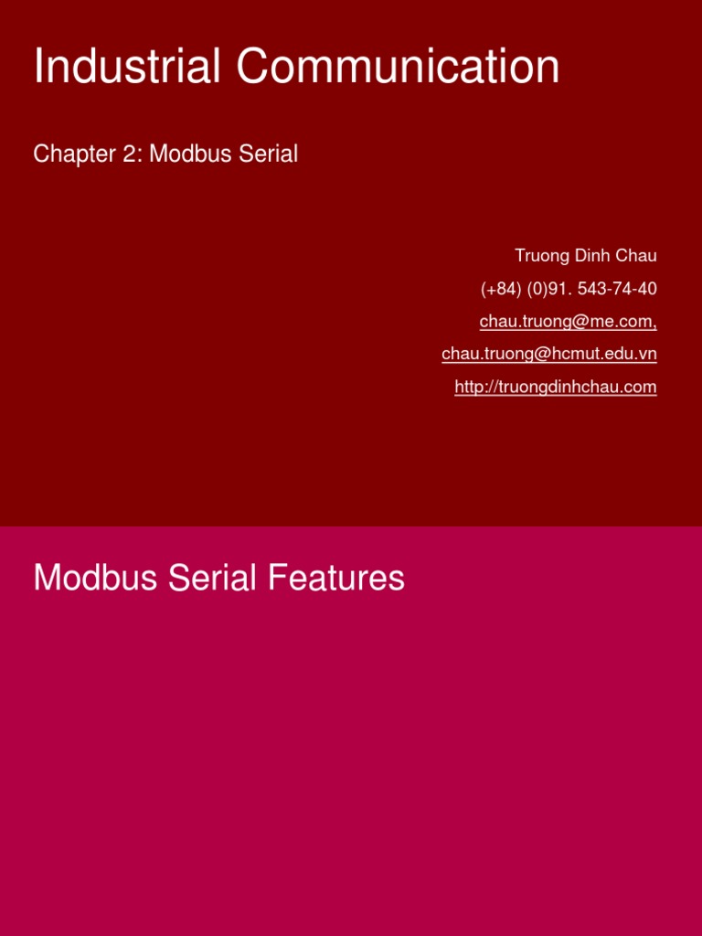 Modbus Communication | PDF | Networks | Physical Layer Protocols