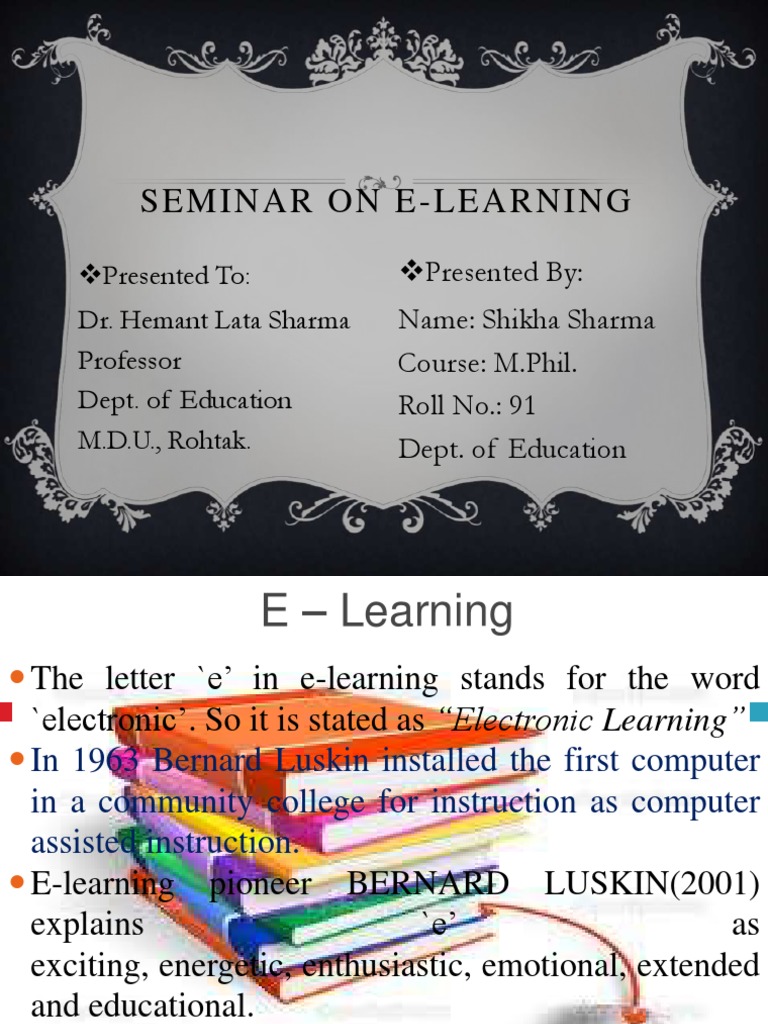 E Learning | PDF | Educational Technology | Lifelong Learning