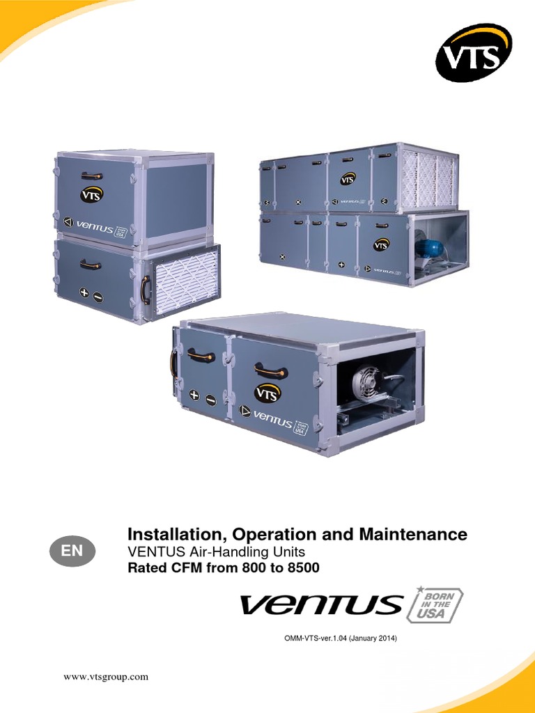 Vts Ahu Manual PDF | PDF | Duct (Flow) | Personal Protective Equipment