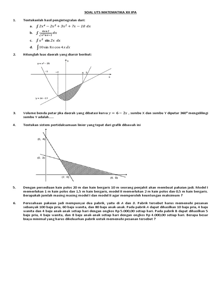 Soal Uts Kelas Xii | PDF | Metode & Bahan Ajar