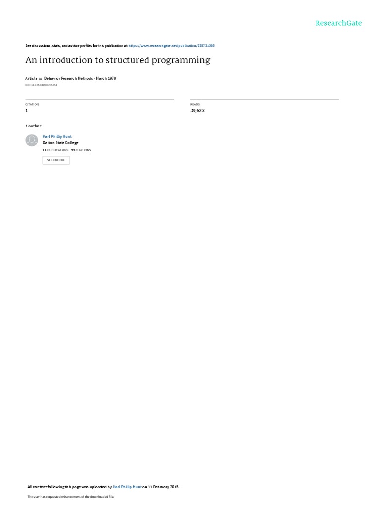 An Introduction To Structured Programming | PDF | Computer Program ...