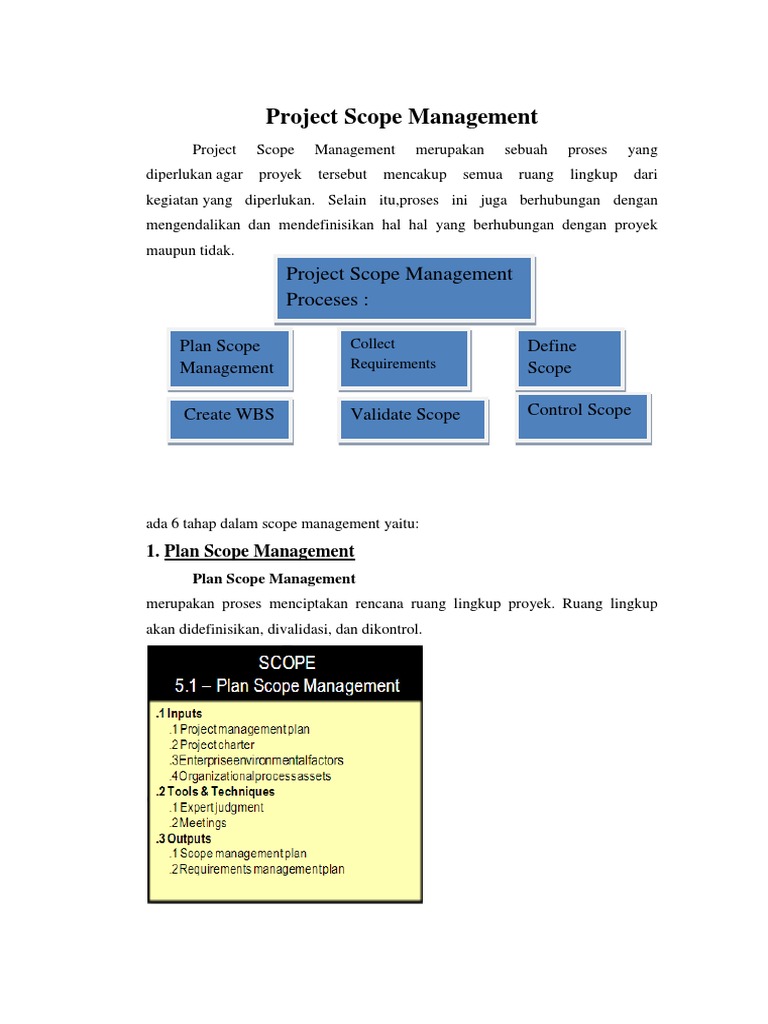 Project Scope Management | PDF