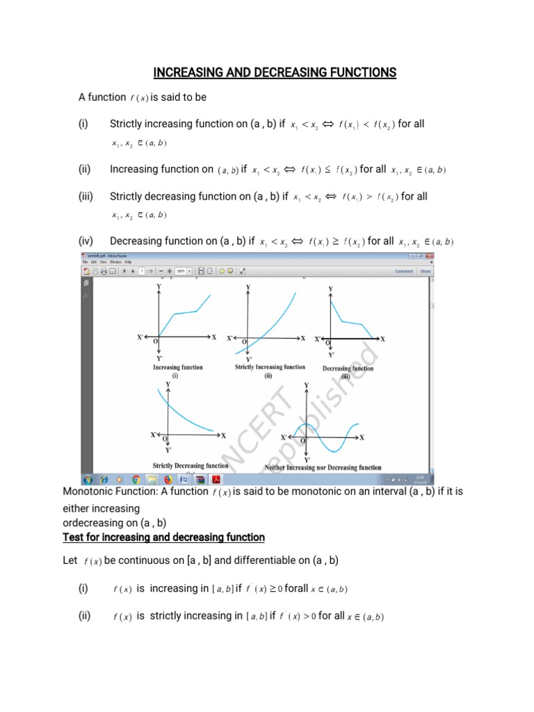 Understanding Monotonic Functions | PDF