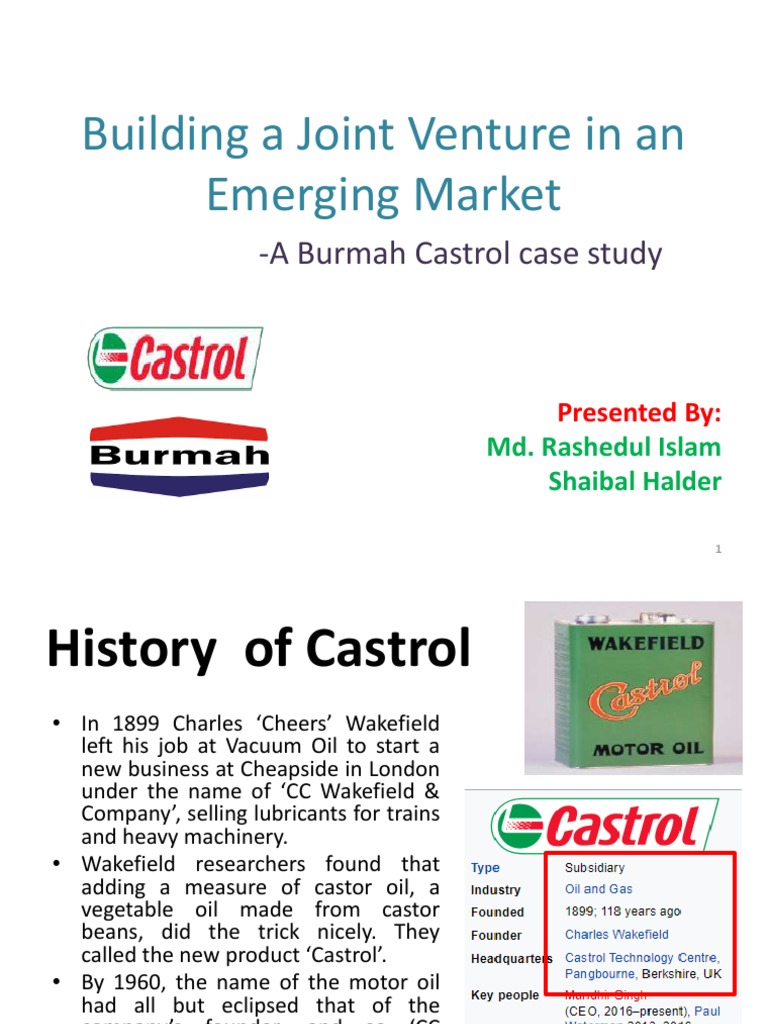 Building A Joint Venture in An Emerging Market: - A Burmah Castrol Case Study | PDF | Vietnam ...