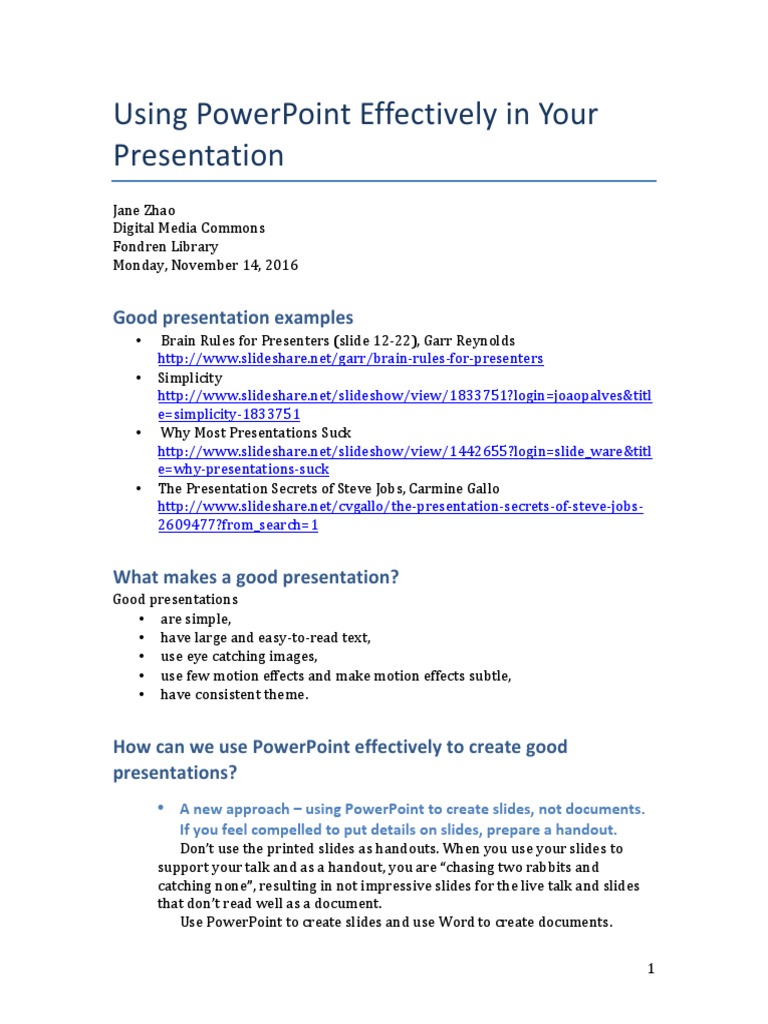 Effective PowerPoint Presentation Tips | PDF | Microsoft Power Point ...