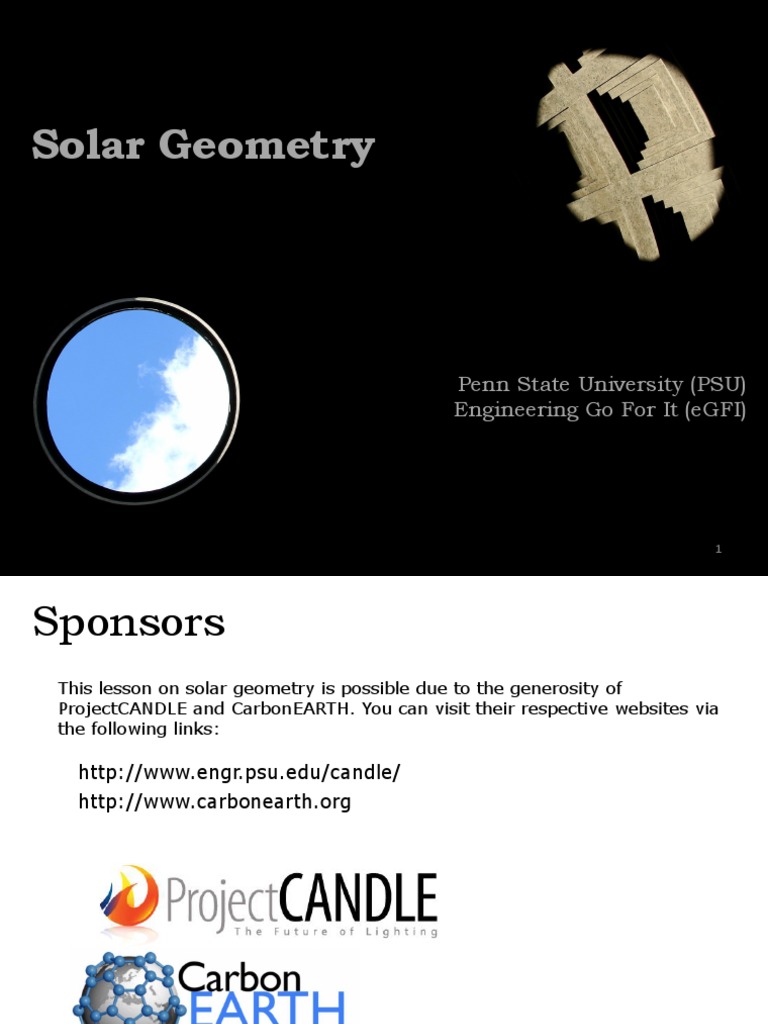 Understanding Solar Geometry Basics | PDF | Longitude | Latitude