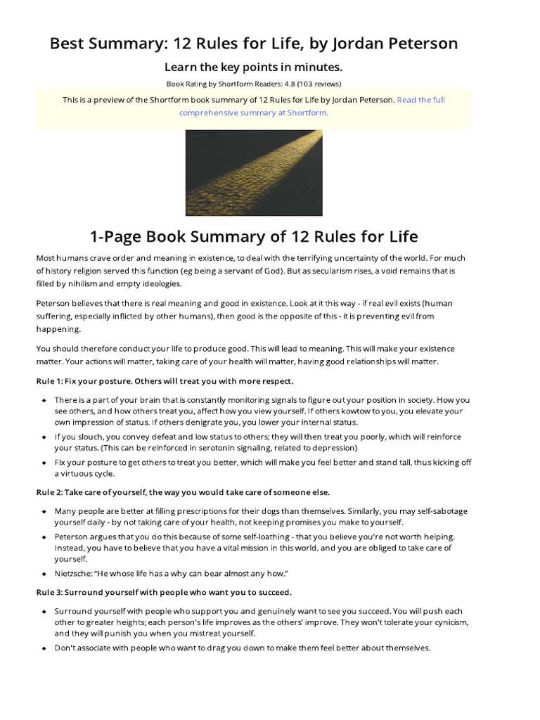 12 Rules For Life PDF Jordan Peterson PDF | PDF