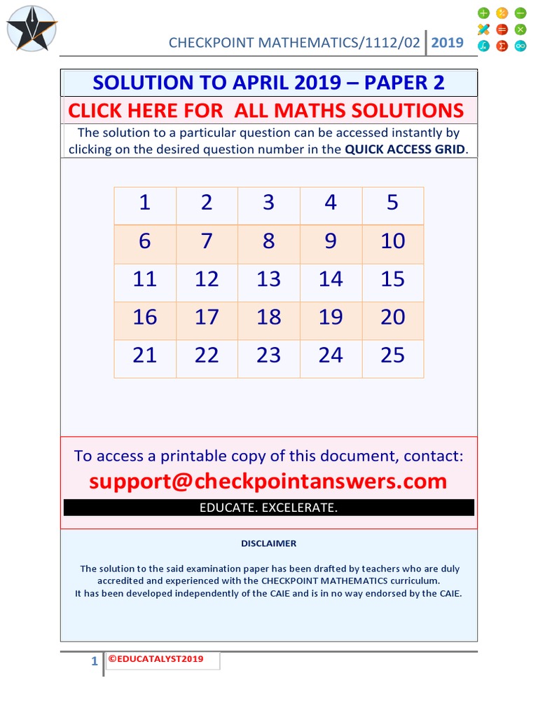 Mathematics April Paper 2 2019 Solved Paper | PDF | Metre | Litre