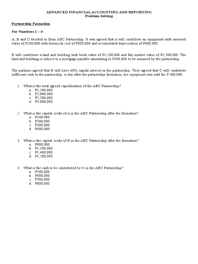 AFAR Problem Solving 1 | PDF | Franchising | Goodwill (Accounting)