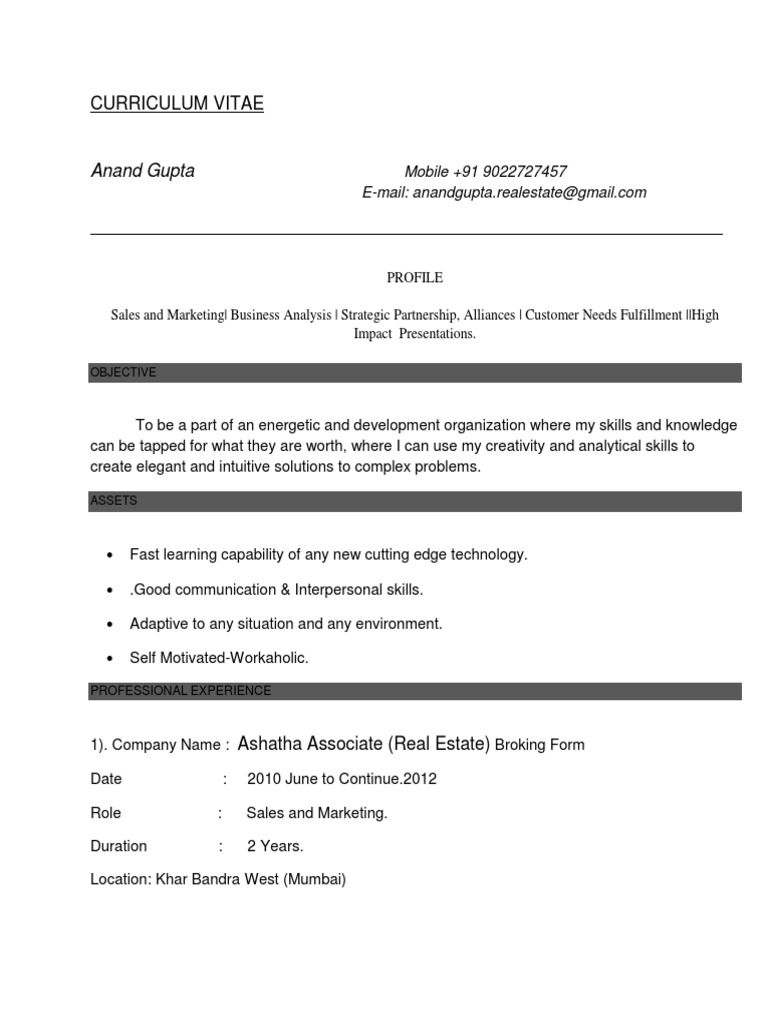 Anand Gupta - Resume GREETING................................... | PDF ...