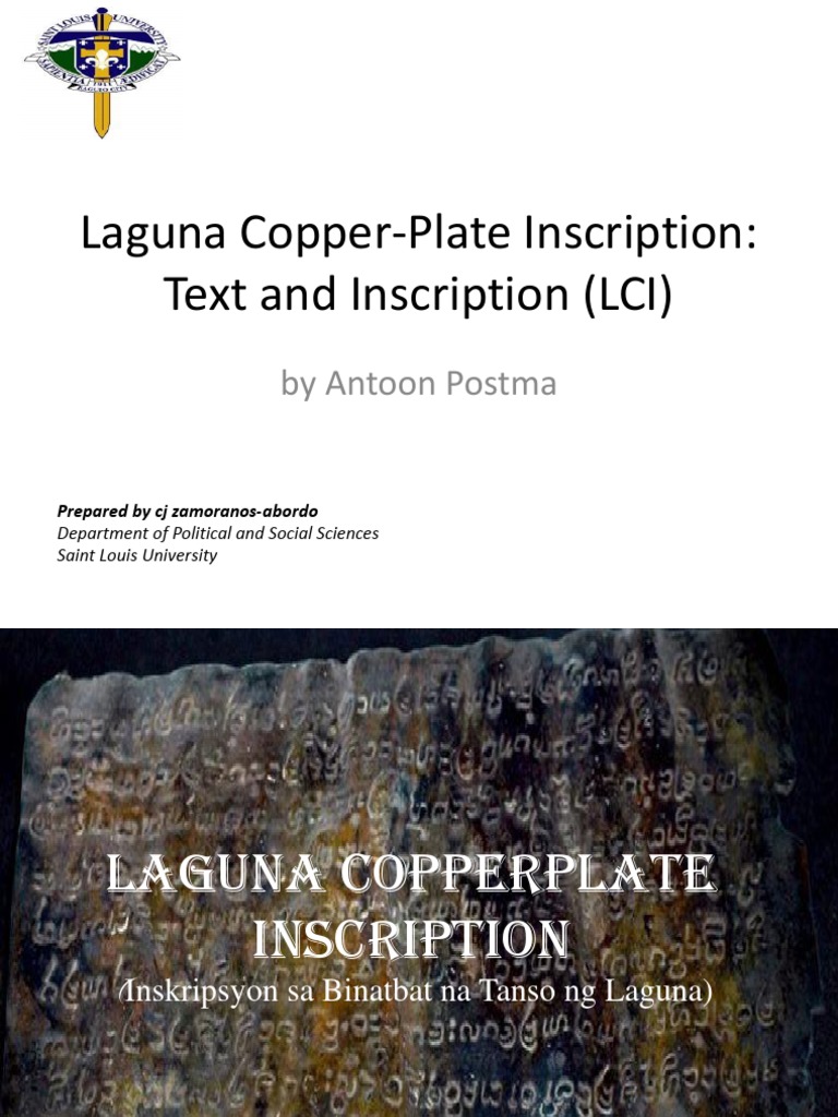 Laguna Copperplate Inscription Overview | PDF | Philippines | Southeast ...