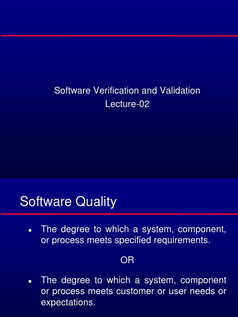Software Verification And Validation Pdf Software Testing Formal