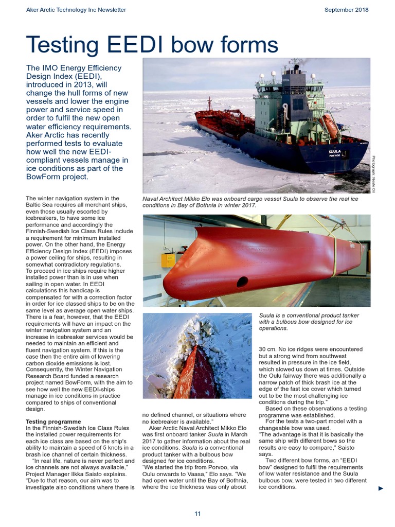 EEDI Bow Performance in Ice Conditions | PDF | Shipping | Watercraft