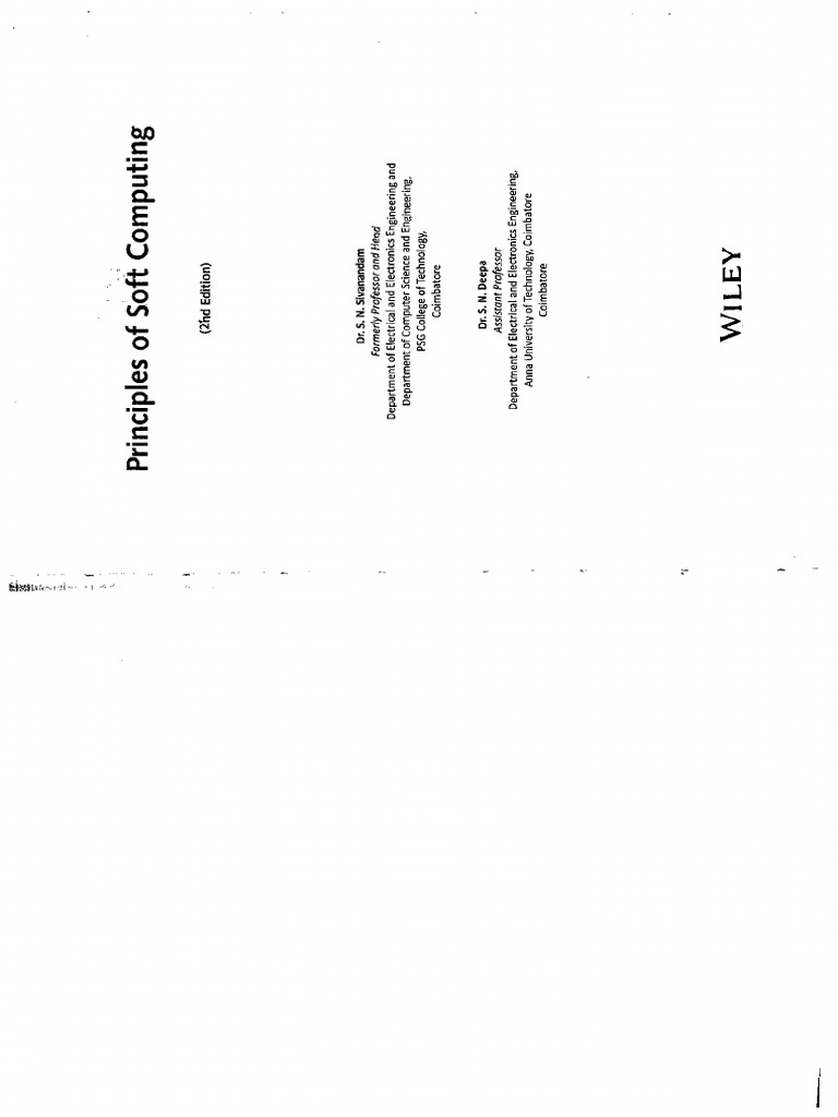 Principles of Soft Computing | PDF