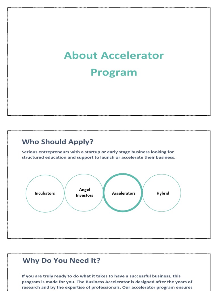 Accelerator Program | PDF | Startup Company | Small Business ...