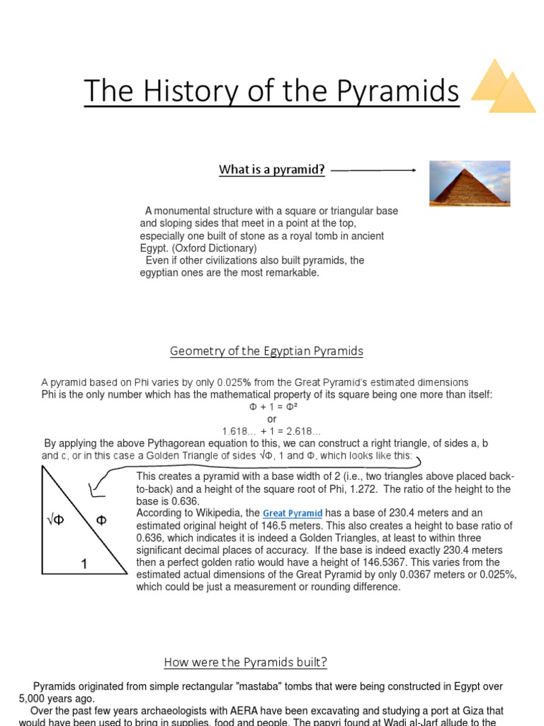 The History of The Pyramids | PDF | Egyptian Pyramids | Teaching ...