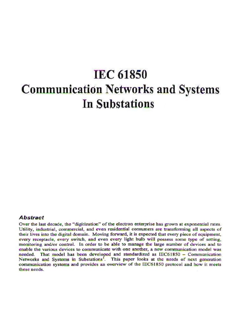 Iec 61850 | PDF
