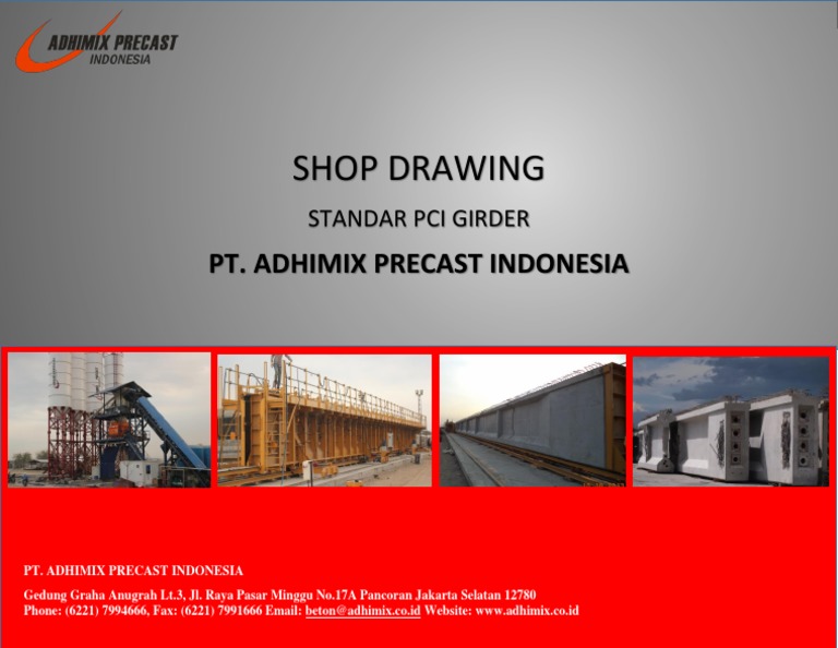 Shop Drawing: Pt. Adhimix Precast Indonesia | PDF