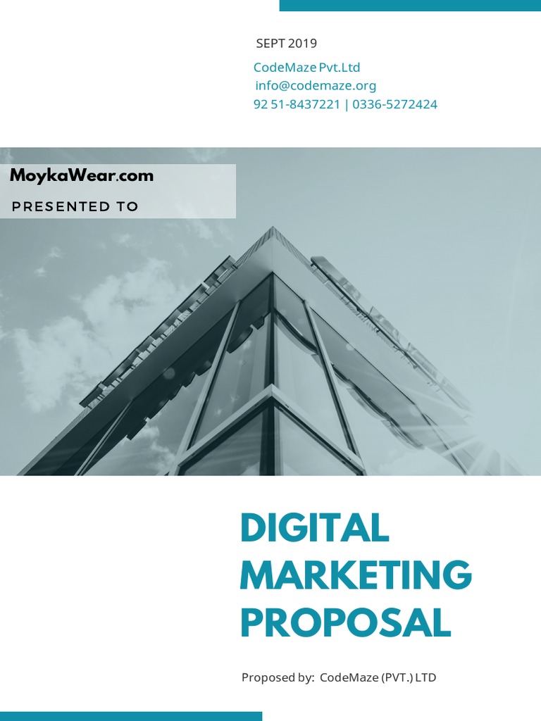 Digital Marketing Proposal | PDF | Social Media Marketing | Social Media