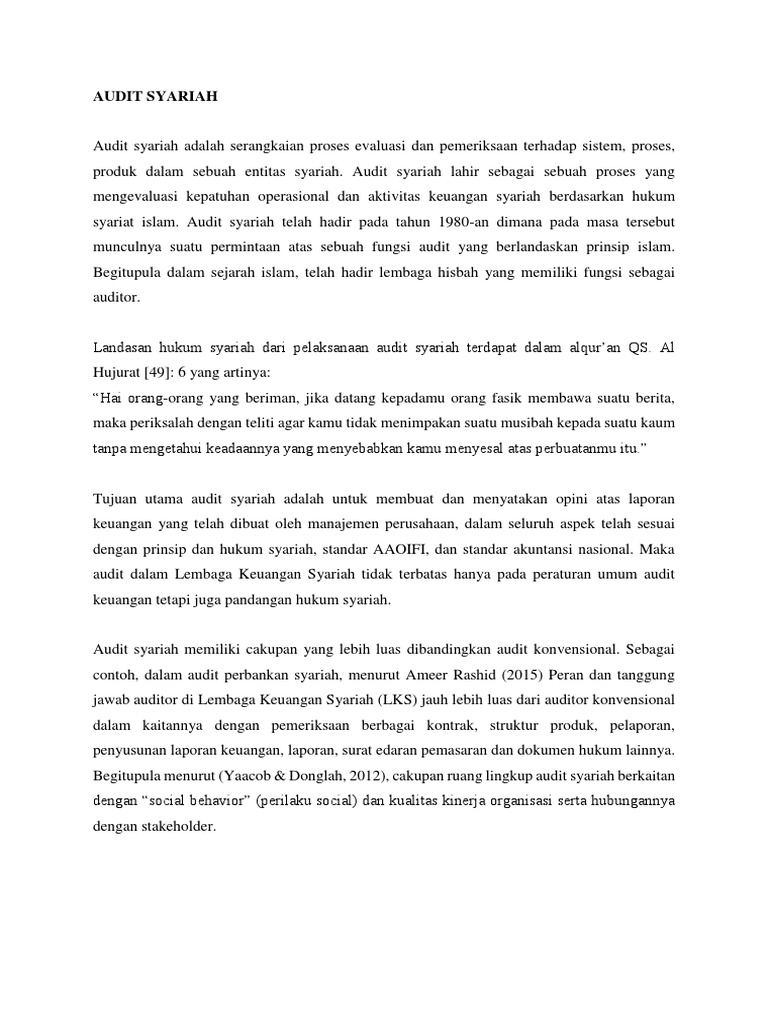 Audit Syariah | PDF