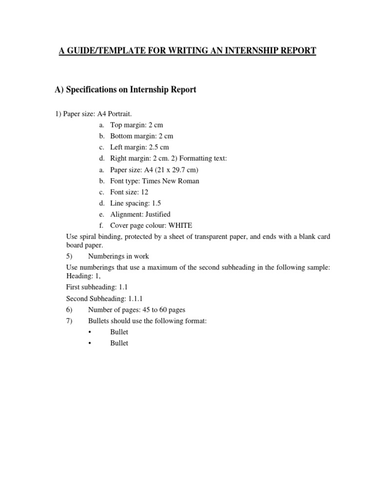 A GUIDE For Internship Report | PDF