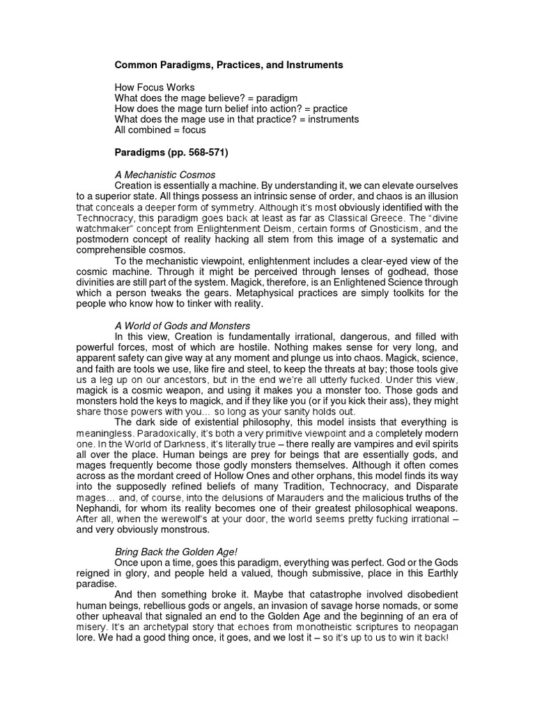 Common Paradigms | PDF | Reality | Perception