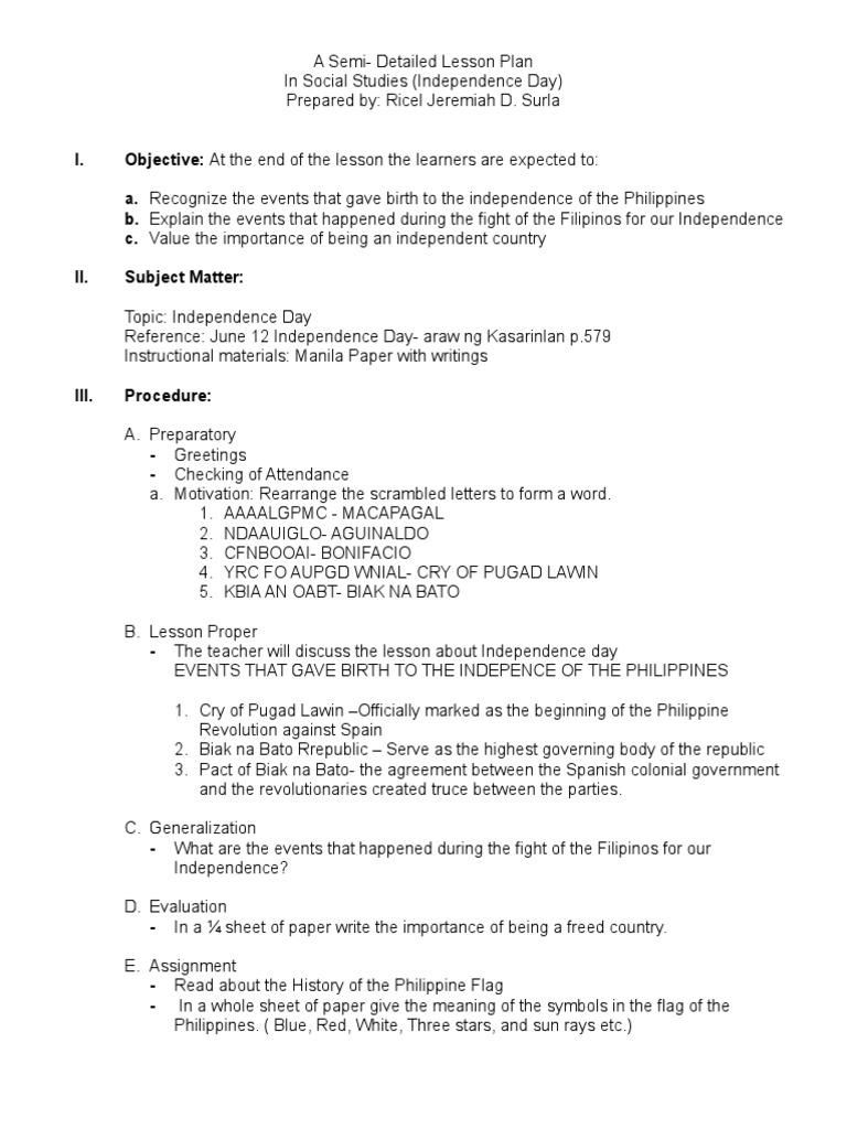 A Semi Detailed Lesson Plan | PDF | Sound | Musicology