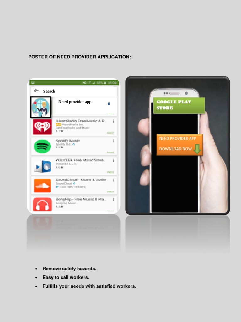 Poster of Need Provider Application:: Search | PDF
