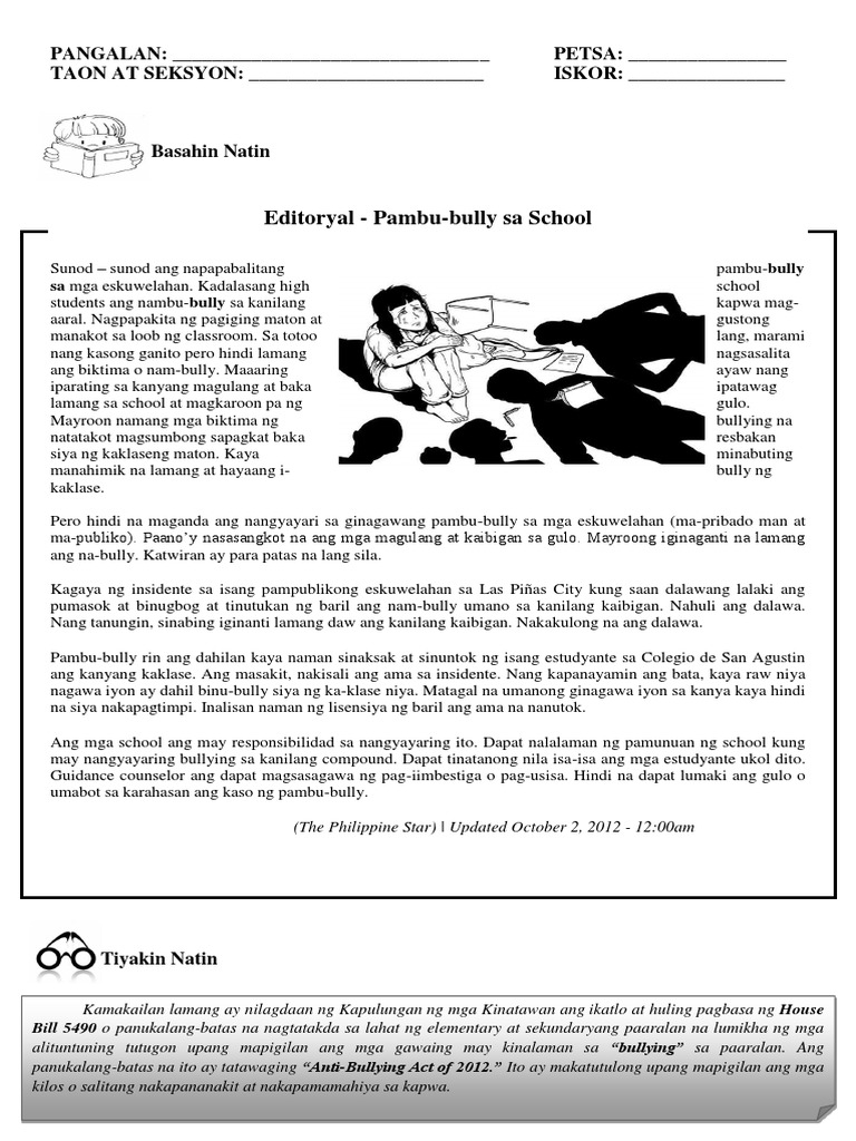 Remedial Reading - Editoryal | PDF