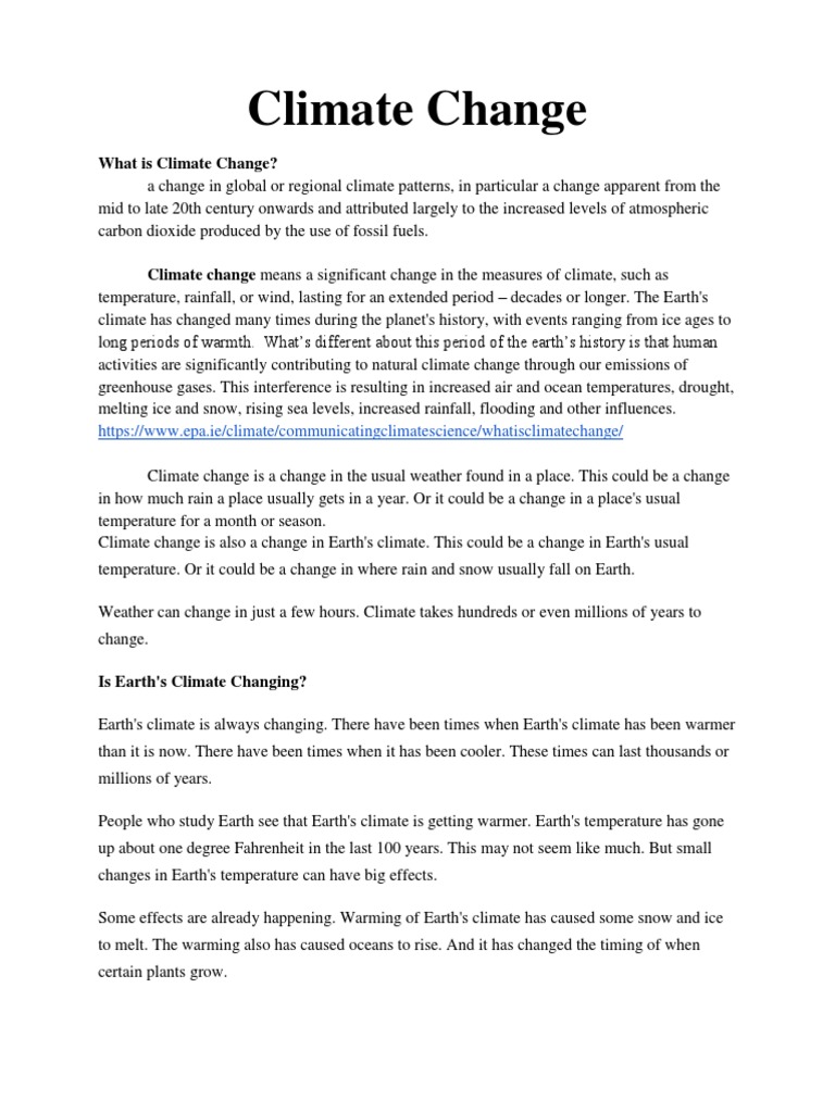 Climate Change | PDF | Climate Change | Greenhouse Gas